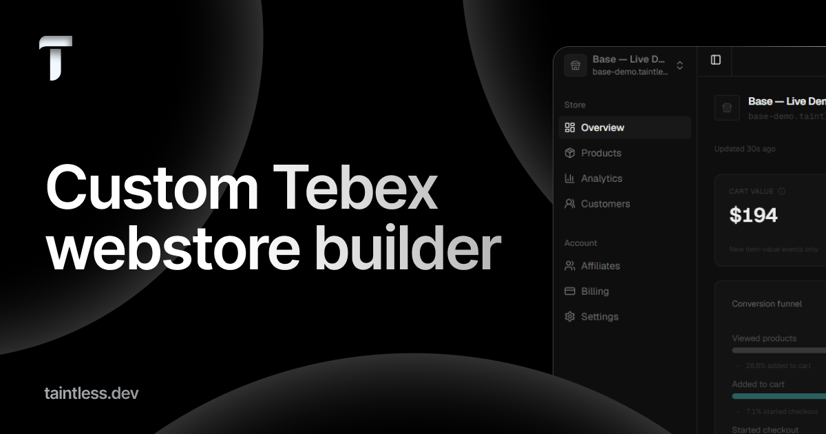 Taintless: Professional Tebex Storefronts & Growth Analytics